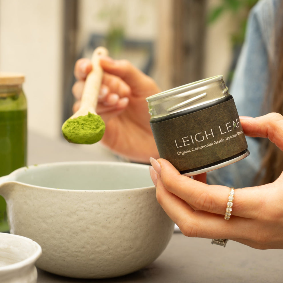 Premium Organic Ceremonial Grade Matcha - 30g Tin | Leigh Leaf